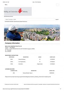 BCA Registration – Building Construction – Neo & Goh Construction